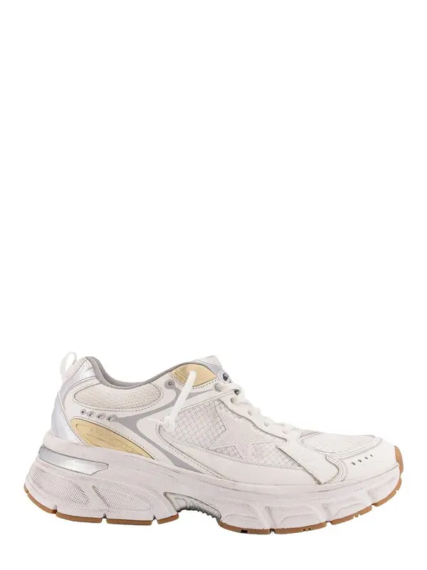 Golden Goose Lightstar Mesh Sneakers With Leather Inserts - White