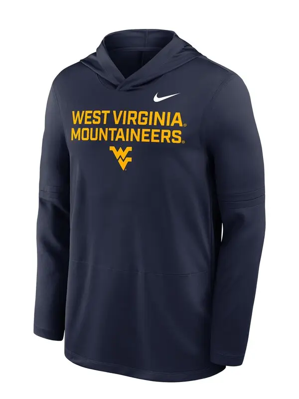 Nike West Virginia Sideline Dri-fit College Long-sleeve Hooded Top - Blue
