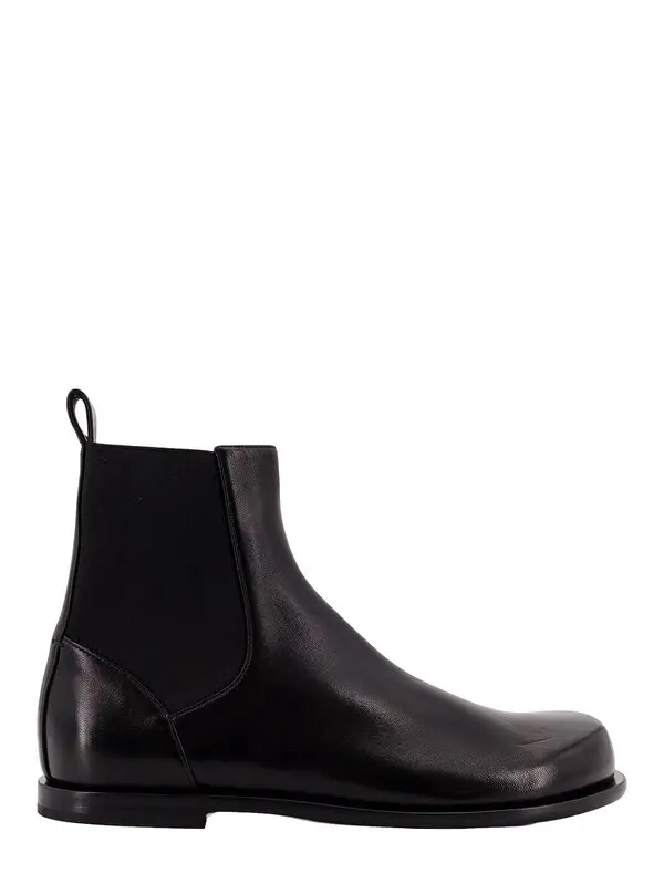 Fendi Chelsea Squared Ff Leather Boots - Black