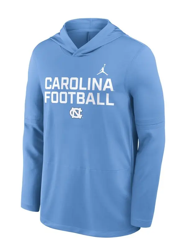 JORDAN North Carolina Sideline Dri-fit College Long-sleeve Hooded Top - Blue