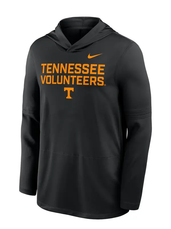 Nike Tennessee Sideline Dri-fit College Long-sleeve Hooded Top - Black
