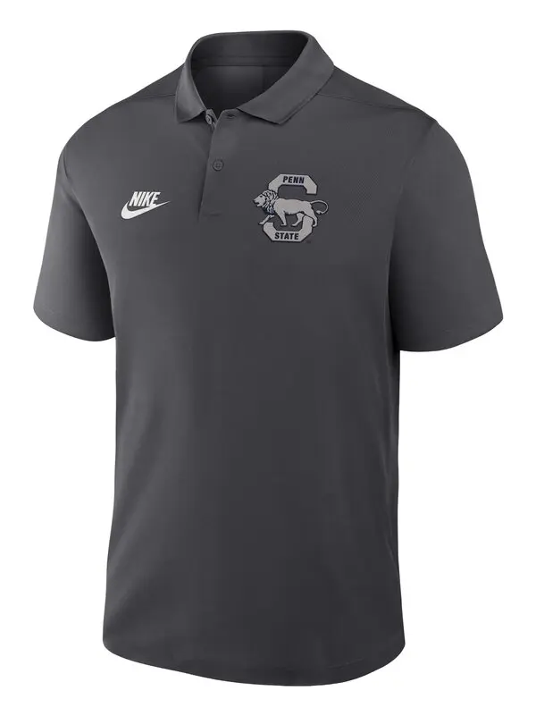 Nike Penn State Primetime Victory Legacy Vault Logo Dri-fit College Polo - Grey