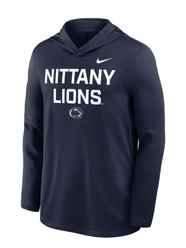Nike Penn State Sideline Dri-fit College Long-sleeve Hooded Top - Blue