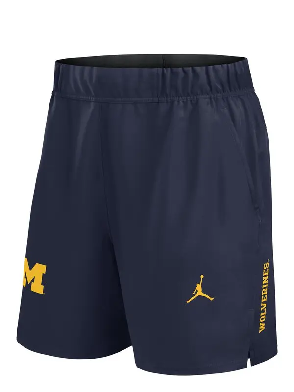 JORDAN Michigan Primetime Victory Primary Logo College Shorts - Blue