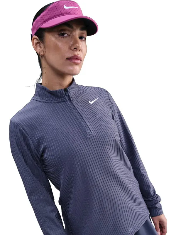 Nike Tour Dri-fit Adv 1/2-zip Golf Top - Purple