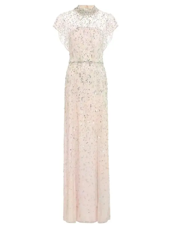 Jenny Packham Crystal-embellished Maxi Dress - Neutrals