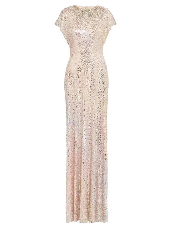 Jenny Packham Odisha Sequinned Gown - Pink