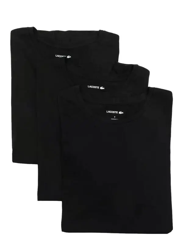 Lacoste Logo-appliqué Cotton T-shirt - Black