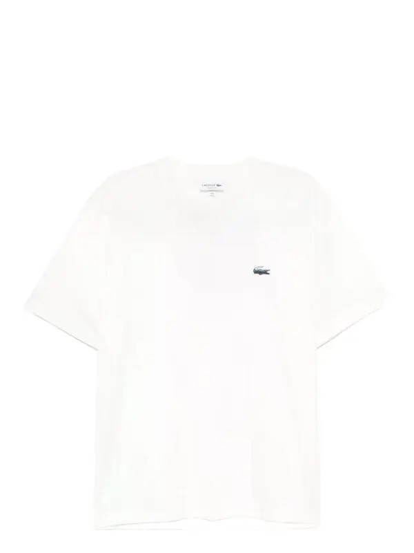 Lacoste Logo-appliqué Cotton T-shirt - White
