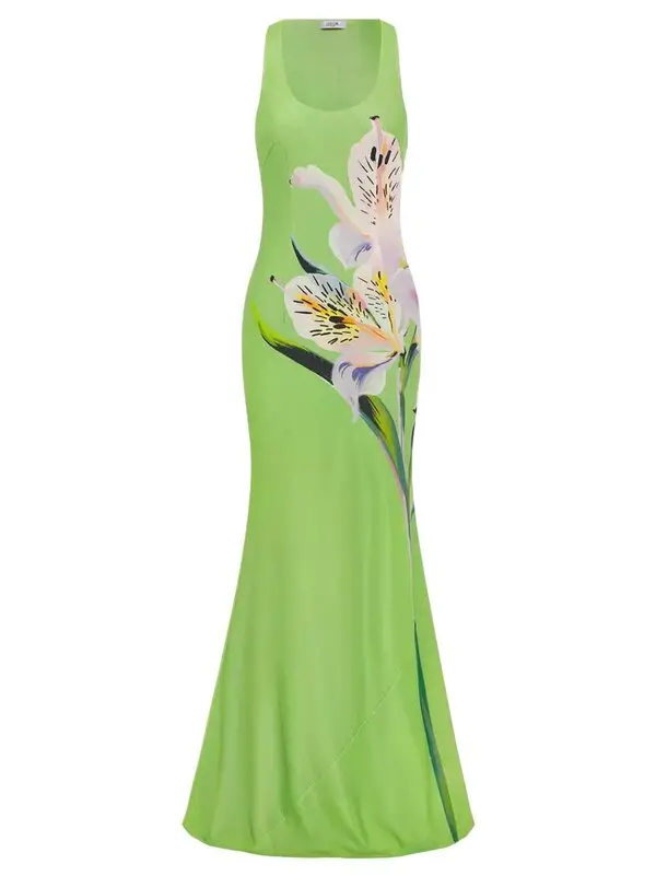 LEO LIN Lily-print Maxi Dress - Green