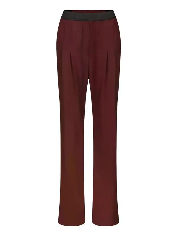 Loulou De Saison Elasticated Waistband Pleated Trousers - Red