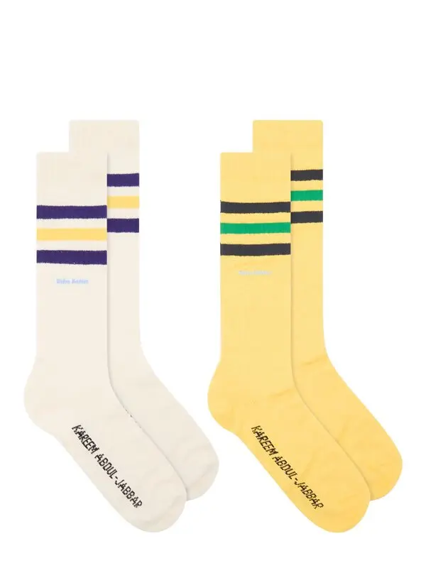 Adidas X Wales Bonner Jabbar Socks - Chalk White/spring Yellow