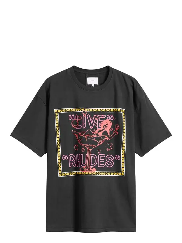 Rhude Live S T-shirt - Vintage Black