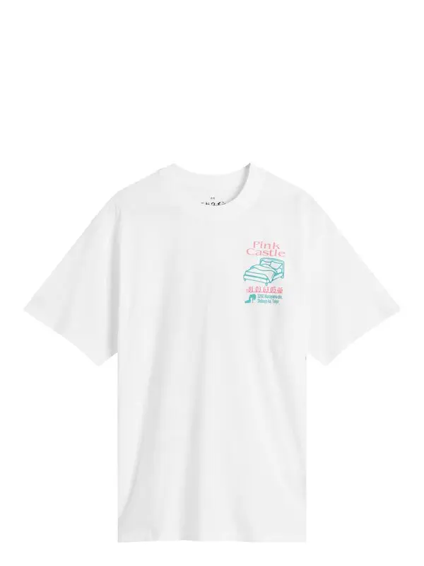 Edwin Pink Castle T-shirt - White