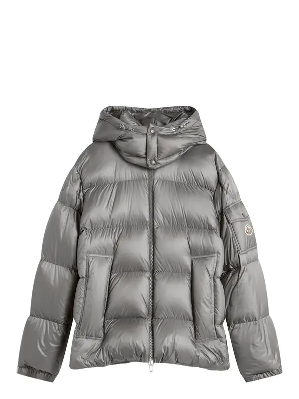 Moncler Couyere Jacket Recycled Micro Rip-stop Padded Coat - Grey