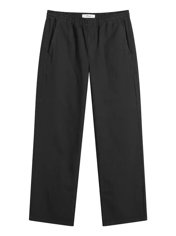 PALMES Lucien Herringbone Trousers - Black