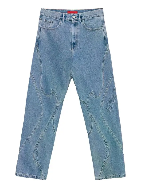 KUSIKOHC Panelled Jeans - Blue
