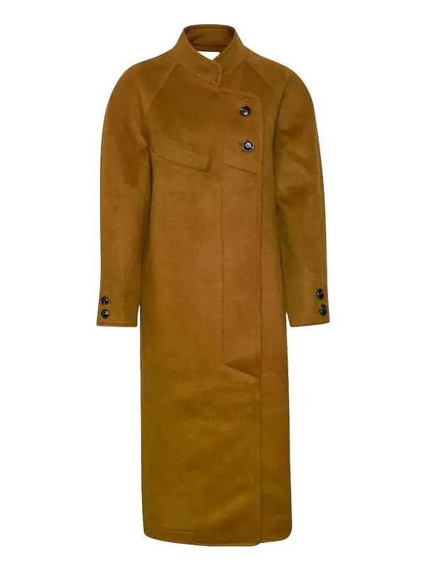 GESTUZ Wolina Buttoned Coat - Brown