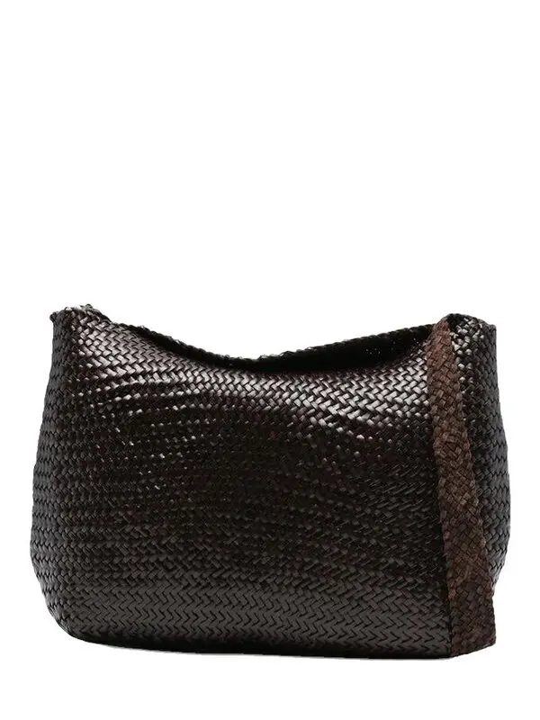 Dragon Diffusion Woven Leather Shoulder Bag - Brown