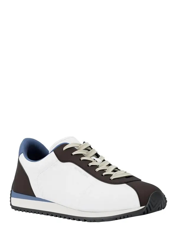 Michael Kors Rhodes Mixed-media Trainer In Size By - Blue