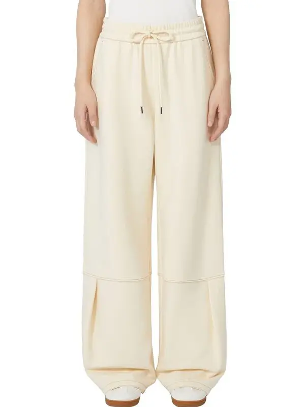MM BY MAX MARA Panfilo Tie Waist Wide Leg Pants - Ivory