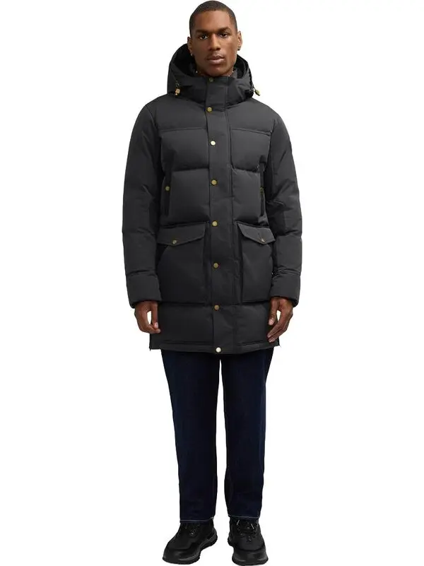 Pajar Prescott Long Length Parka With Detachable Faux Shearling Lined Hood - Black