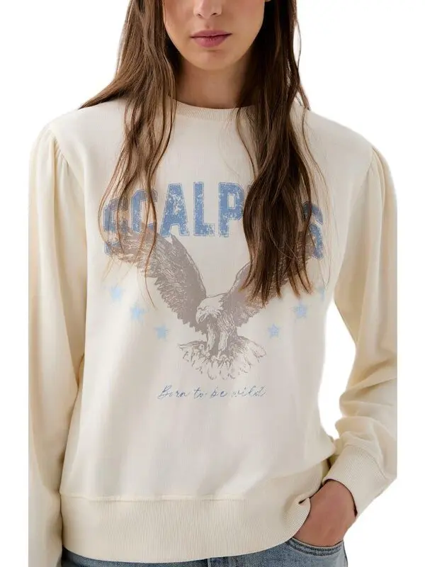 SCALPERS Sceagle Printed Sweatshirt - Ecru