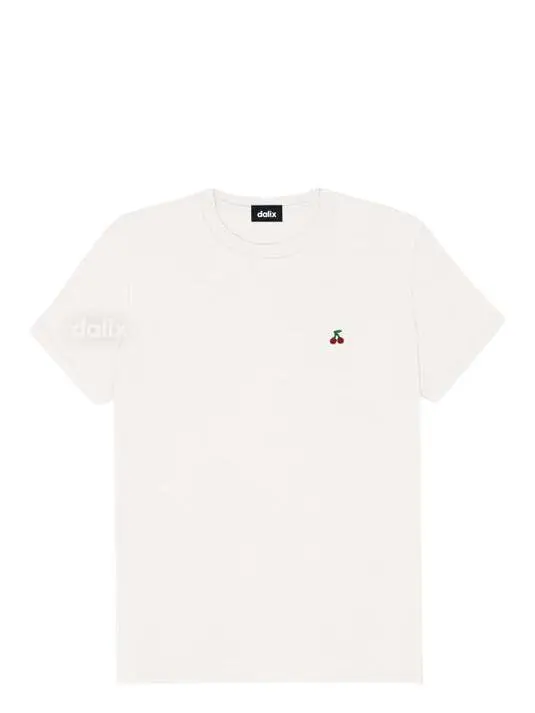 DALIX Lil Cherry Jersey Tee - Vintage White