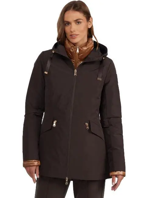Pajar Elara Jacket With Removable Puffer - Dark Oak