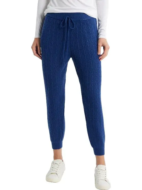 CITY BLUES Cable Knit Jogger - Twilight