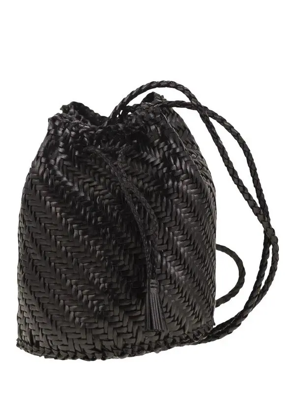 Dragon Diffusion Pompom Double Jump Bucket Bag - Black