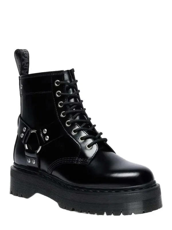 Dr. Martens 1460 Quad Harness Leather Boots - Black