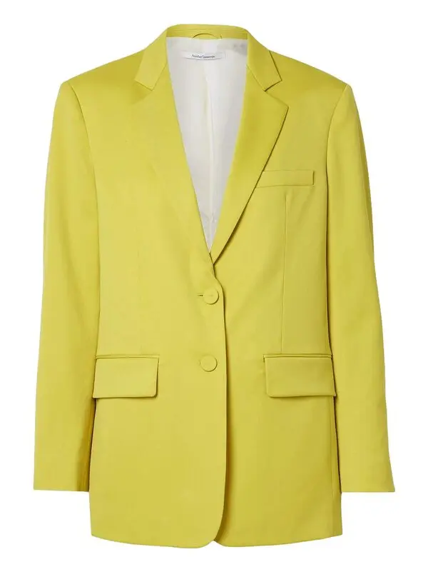 Another Tomorrow Wool Blazer - Yellow
