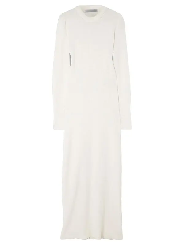 Proenza Schouler Lara Convertible Cutout Bouclé Maxi Dress - White