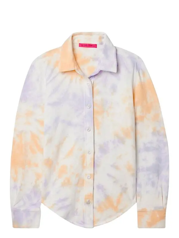 THE ELDER STATESMAN Tie-dyed Cotton And Cashmere-blend Shirt - Lilac