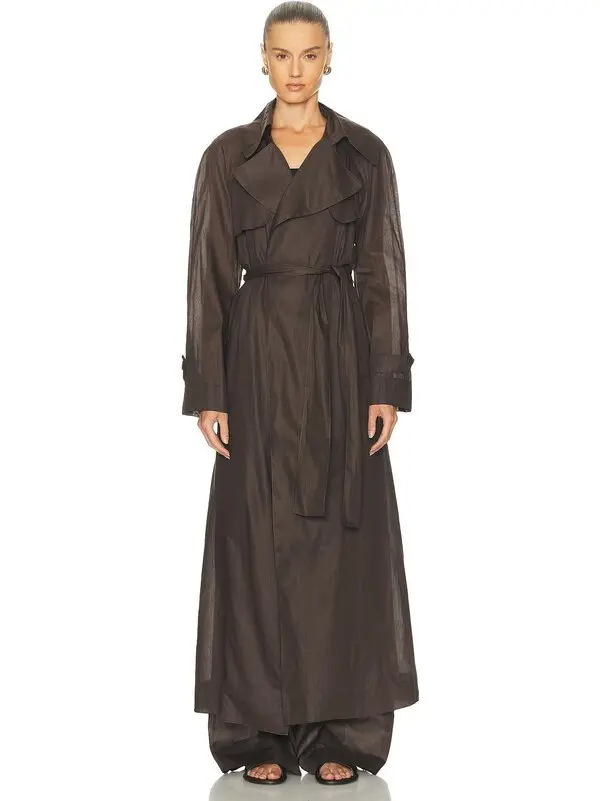 Adam Lippes Jupiter Trench Coat - Ebony