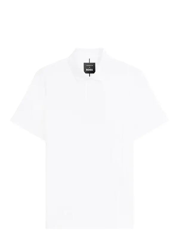 BOSS Textured-knit Polo Shirt - White
