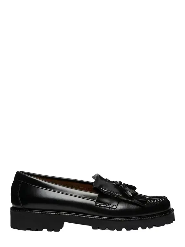 G.H.BASS G.h. Bass & Co. Kiltie Tassel Platform Loafers - Black
