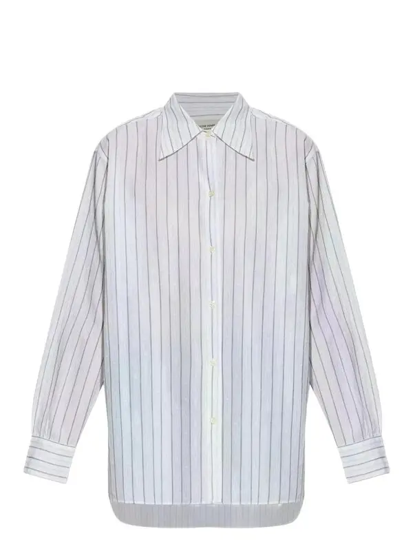 Officine Générale Pinstripe Cotton Shirt - White