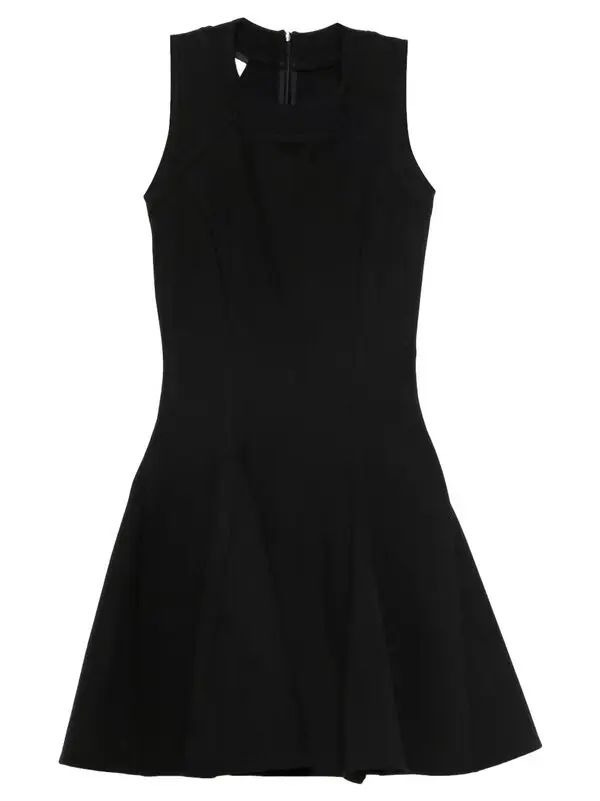 HAMZA Sleeveless Skater Mini Dress - Black