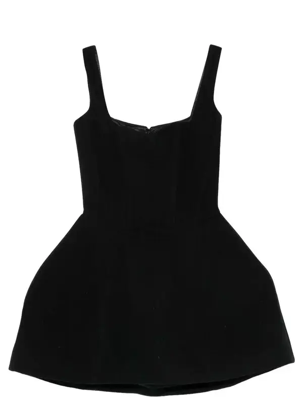 VESTIAIRE D'UN OISEAU LIBRE Square-neck Fit & Flare Dress - Black