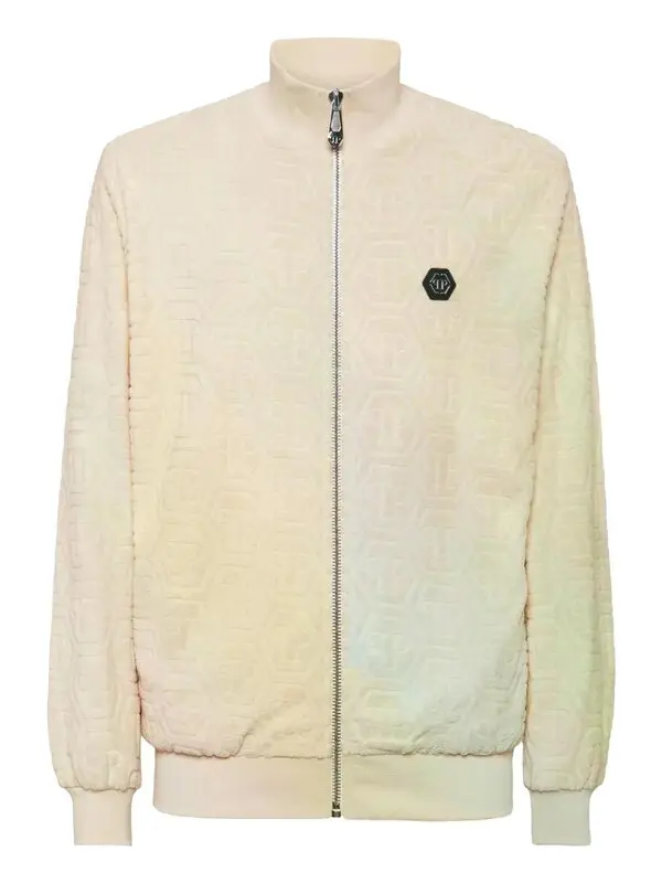 Philipp Plein Monogram-jacquard Track Jacket - Neutrals