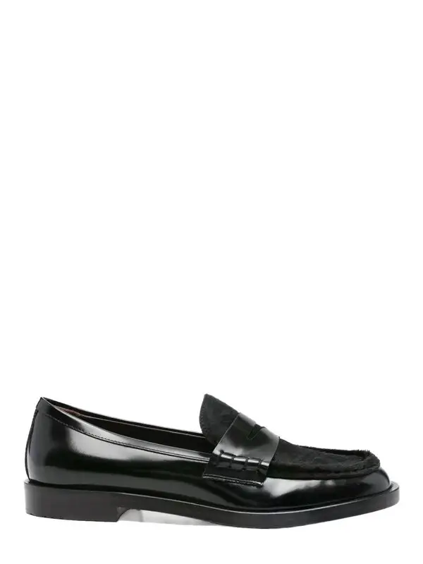 Roberto Festa Leather And Fur Loafers - Black