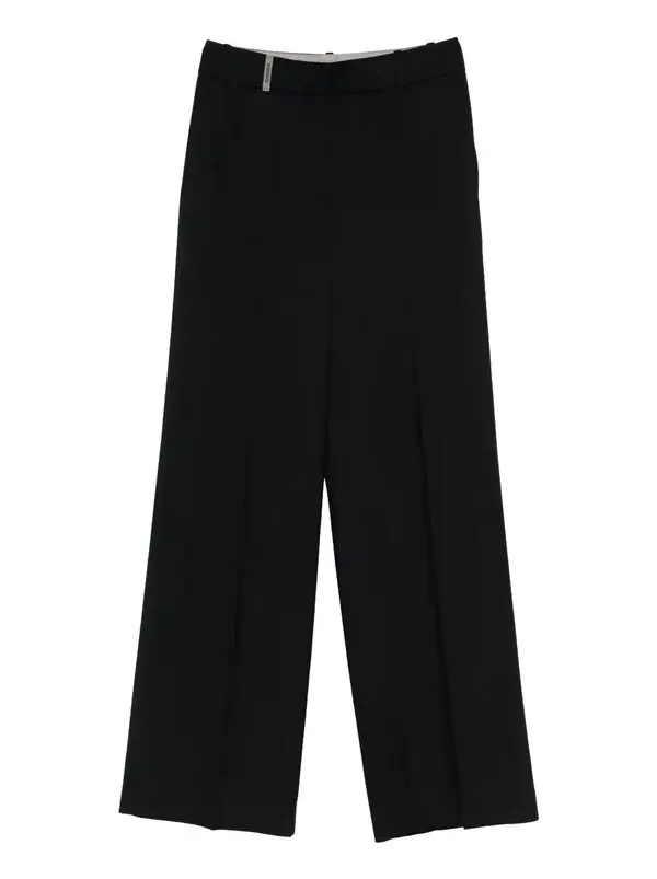 Peserico Wide-leg Trousers - Black