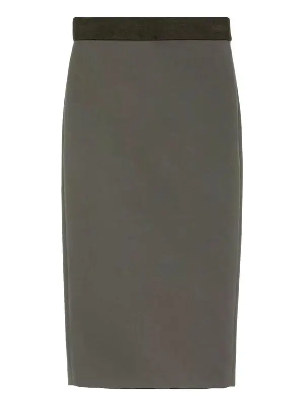 Peserico Pencil Skirt With Elastic Waistband - Green