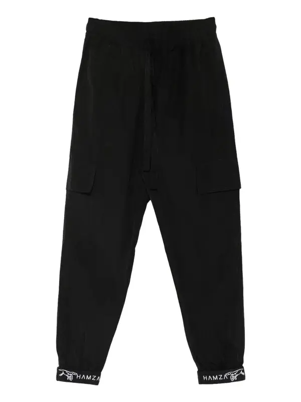 HAMZA Cargo-pockets Trousers - Black