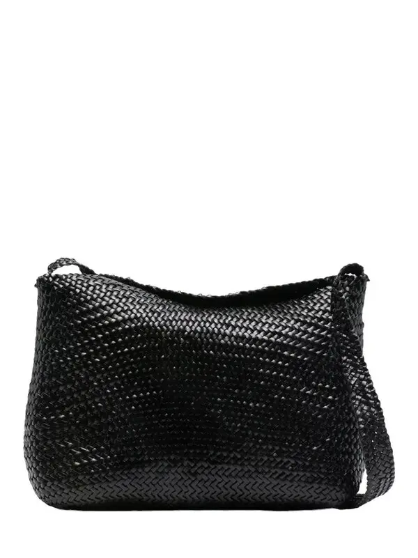 Dragon Diffusion Santa Marta Woven-leather Shoulder Bag - Black