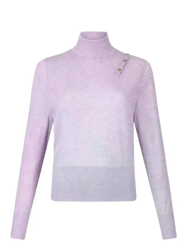 Liu Jo High-neck Cut-out Sweater - Purple