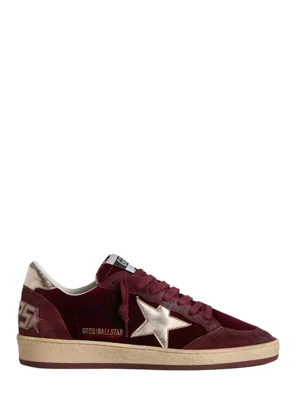 GOLDEN GOOSE Ball Star Suede Sneakers - Red