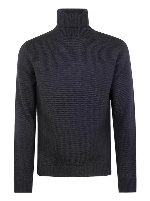 NUUR Roll-neck Wool Sweater - Black